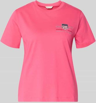 GANT T-Shirt mit Rundhalsausschnitt und Label-Stitching