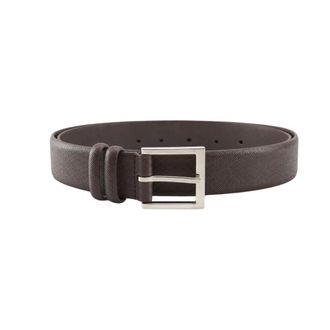 Orciani Ceinture en cuir Saffiano - Homme - Accessoires - Brun - Taille: 95 CM