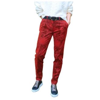 Mason's Slim Velvet New York Hose - - Jeans - Damen - Rot - L