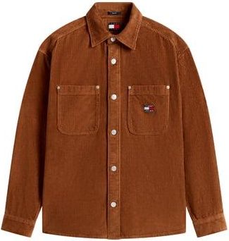 Tommy Hilfiger Côte Baumwoll -Côte - braunes Samthemd