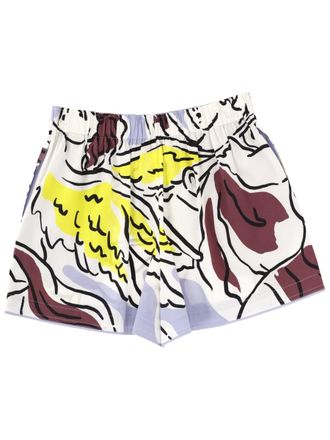 Tory Burch Printed Cotton Bermuda Shorts - Multicolor