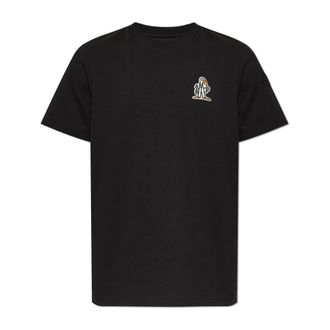 Moncler Homme, Tops, Noir, Taille: S T-shirt avec patch