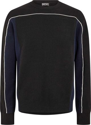 Diesel Wichita Sweatshirt f&uuml;r Herren, Rundhalsausschnitt, Lang&auml;rmlig (Schwarz)