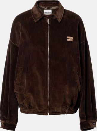 Miu Miu Oversize-Blouson aus Baumwoll-Cord