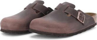 Birkenstock Low-Top Sneaker - Sandale Boston Oiled Leather - Gr. 41 (EU) - in Grau - für Damen