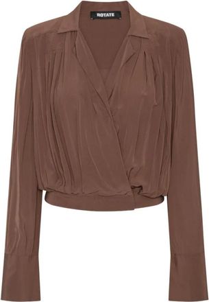 Rotate Rotate Birger Christensen, Femme, Blouses et Chemises, Brun, Taille: 42 FR Rotate Top