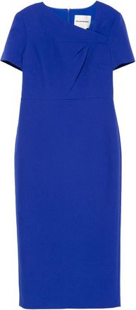 Roland Mouret Asymmetric Pleated Midi Dress