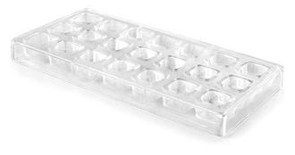 Lacor Schokolade Schimmel quadratisch, Polystyrene, Transparent, 28 x 14 x 3 cm, 1 Einheiten