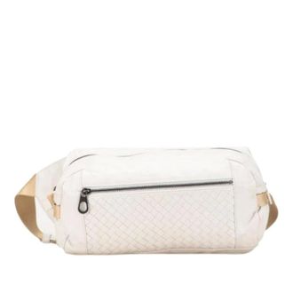 Bottega Veneta Sac Banane Bandouli&egrave;re en Cuir Pre-owned - Femme - Pre-owned - Beige - Taille: ONE Size
