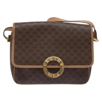 Celine Pre-owned Vintage Macadam Circle Logo Schultertasche - - Pre-owned - Damen - Braun - ONE SIZE