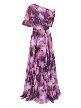 Amsale Kleid mit Print - Violett