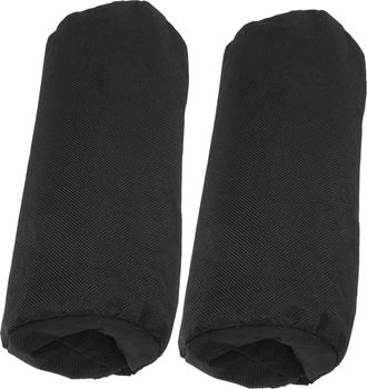 BESPORTBLE 2 Stück Faltbare Fußpolster Schwarz für Balkon Patio stühle Bequeme Ersatz fußstütze für Klapp Liegestühle Einfache Befestigung Strapazierfähiges Mate