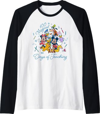 Disney 100 Magical Days of Teaching 100th Day School Teacher Raglan