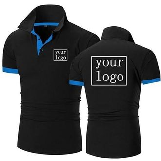 Generic Personnalisez Votre Propre Design T-Shirt Imprim&eacute; Photo/Logo/Texte Chemise Polo De Sport Respirant D&eacute;t&eacute; Personnalis&eacute; &Agrave; Manches Courtes Classique Homme