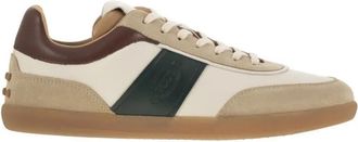 Tod's Tods Low-Top Sneaker - Suede Leather Tabs Sneakers - Gr. 7_5 - in Braun - f&uuml;r Damen