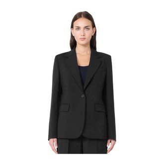 Max Mara Femme, Vestes, Noir, Taille: 36 FR Blazer Crois&eacute;