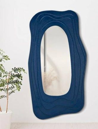 Dmora Spiegel Tiete 90x165h cm blau Rahmenmaterial Glas