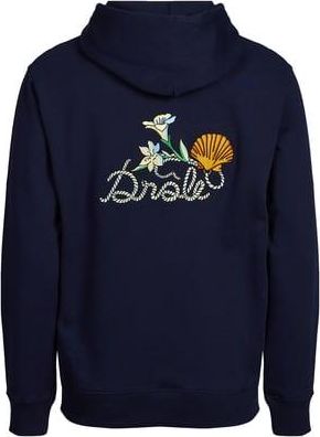 Dr&ocirc;le de Monsieur Sweat brod&eacute; &agrave; capuche en coton