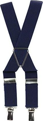 Tony & Paul Bretelle. JUNIOR, Synth&eacute;tique. Bleu marine fonc&eacute; - Uni - FABRIQUE EN ITALIE