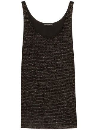 Dolce & Gabbana débardeur en satin - Noir