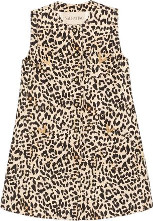 Valentino Leopard Print Button-fastening Jacket