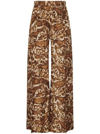 Rosetta Getty pantalon droit à pinces - Marron