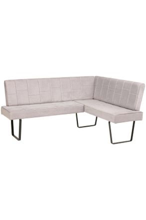 MID.YOU Mid.you Eckbank, Hellgrau, Metall, Textil, 3-Sitzer, L-Form, 190x150 cm, Esszimmer, B&auml;nke, Eckb&auml;nke