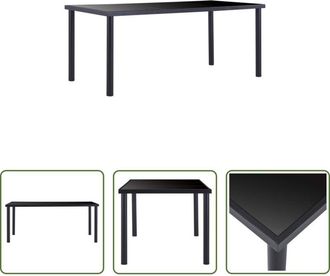 vidaXL vidaXL Esstisch Hartglas - Esstisch Schwarz 180 x 90 x 75 cm Hartglas