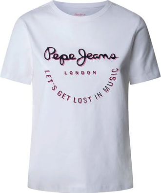 Pepe Jeans London Rumer T-Shirt, Blanc, XS Femme