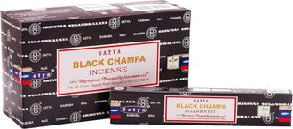 Anemone Anemone - Enecens SATYA Premium - Nat&uuml;rliche und holzige St&auml;bchen - Packung zu 15g (Black Champa, 6 Schachteln)