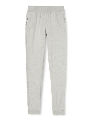 Champion Damen Legacy American Classics Pocket Logo High Waist Rib Cuff Trainingshose, Hellgrau meliert, L