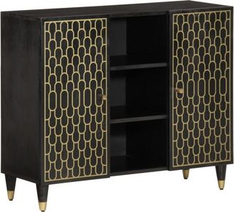 vidaXL Armoire latérale 90x33x75 cm bois massif de manguier Vidaxl