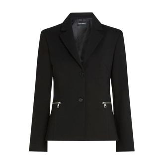 Karl Lagerfeld Femme, Vestes, Noir, Taille: 38 FR Knit Jacket