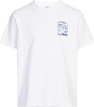 Casablanca T-shirt imprim&eacute; &agrave; col rond en coton