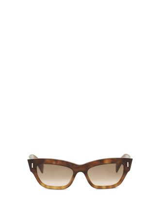 Alexander McQueen Womens Sunglasses Cat-Eye Saddle Brown Acetate