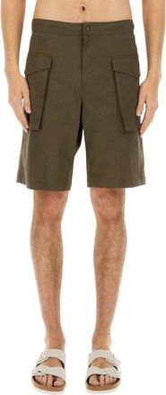 Aspesi Cotton-Blend Chino Shorts - Green