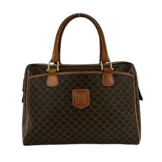Celine Pre-owned Sac bandouli&egrave;re en toile enduite Macadam - Femme - Pre-owned - Brun - Taille: ONE Size