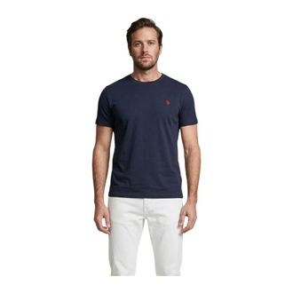U.S.Polo Association U.s. Polo Assn., Homme, Tops, Bleu, Taille: XL T-shirt &agrave; Manches Courtes et Col Rond en Coton