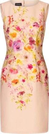 Apart Fashion APART Etuikleid aus matt schimmerndem Satin, mit Blüten Druck, Rose-Multicolor, 42