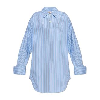Marni Gestreiftes Muster Kleid - - Dresses - Damen - Blau - XS