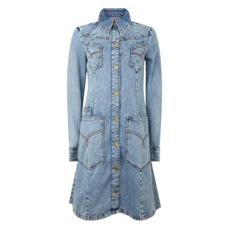 Moschino Denim Hemdkleid - - Dresses - Damen - Blau - M