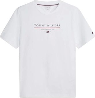 Tommy Hilfiger Homme, Tops, Blanc, Taille: L T-shirt &agrave; logo