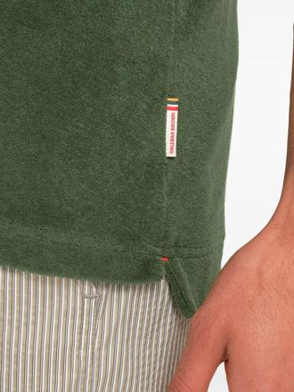 Orlebar Brown Womens Terry Polo Shirt Green Ss25 M