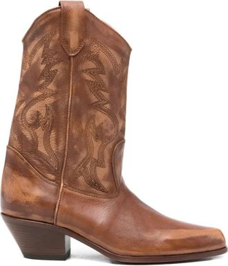 Vic Mati&eacute; Femme, Chaussures, Brun, Taille: 39 EU Bottes de cowboy en cuir