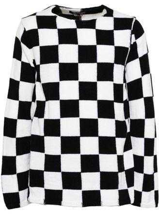Comme Des Garçons pull à carreaux - Noir