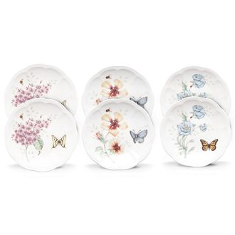 Lenox 817046 Butterfly Meadow 6-teiliges Tidbit-Teller-Set, Wei&szlig;, 1,4 kg