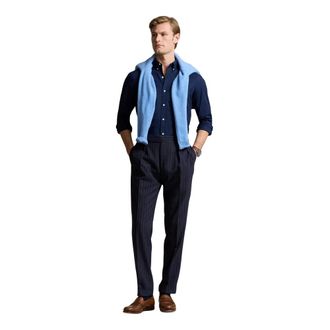 Ralph Lauren Slim Stretch Poplin Hemd - - Shirts - Herren - Blau - XL