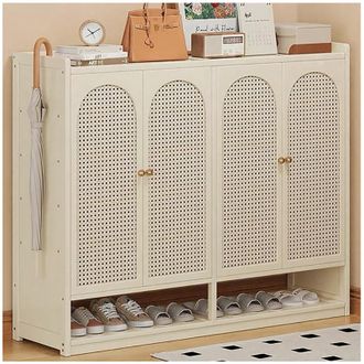 Generic Schuhbank,Landhausschrank mit T&uuml;ren,gro&szlig;es 7-st&ouml;ckiges Regal,freistehendes Regal f&uuml;r Eingangsbereich,Flur,Kleiderschrank,Schlafzimmer,Wohnzimmer