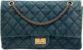 Chanel Sac bandouli&egrave;re matelass&eacute; &agrave; double rabat Pre-owned - Femme - Pre-owned - Bleu - Taille: ONE Size
