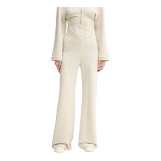 Pinko Corset-Taille Marlenehose - - Trousers - Damen - Beige - M